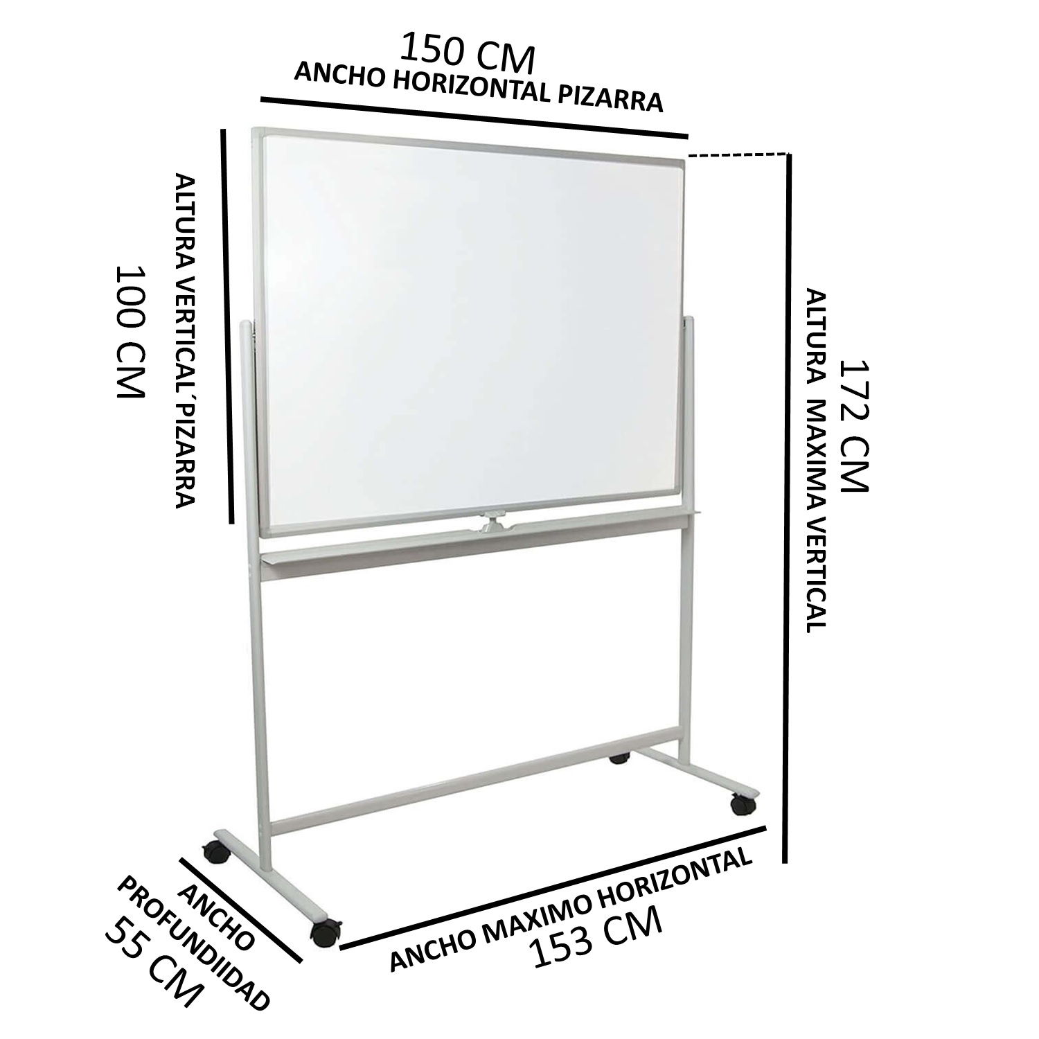 Pizarra Classic Móvil Doble Cara 100x150cm – iGpro
