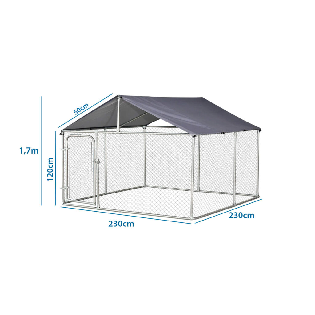 Canil para Perros c/techo 4×4 mts