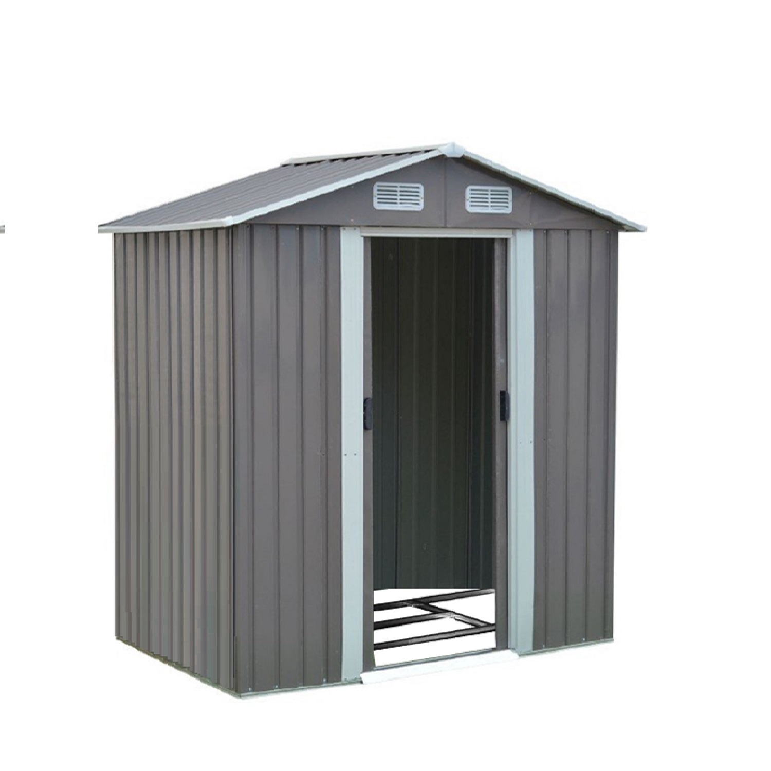 Bodega De Jardín Negra Igpro 2.44 M2 195x125cm + Kit Base para Piso - iGpro