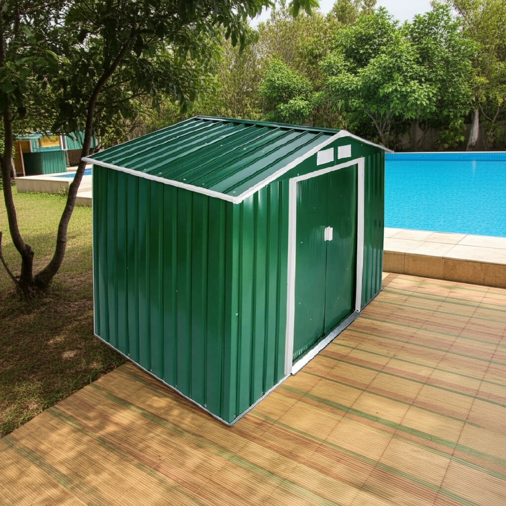 Bodega Jardín 15.83 m2 Gris + Kit base para piso