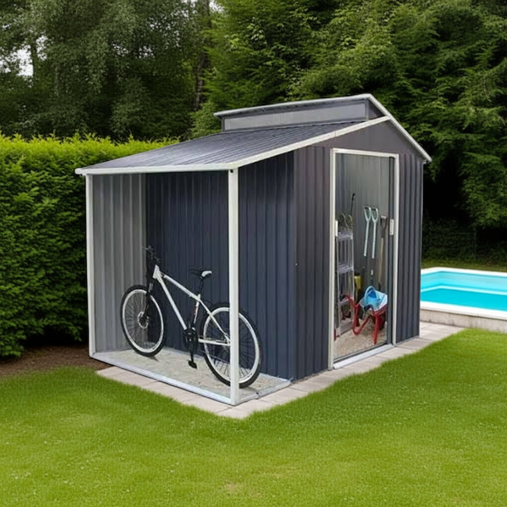 Bodega Deluxe 2 en 1 de 6,85 m2 + Kit de Base para Piso